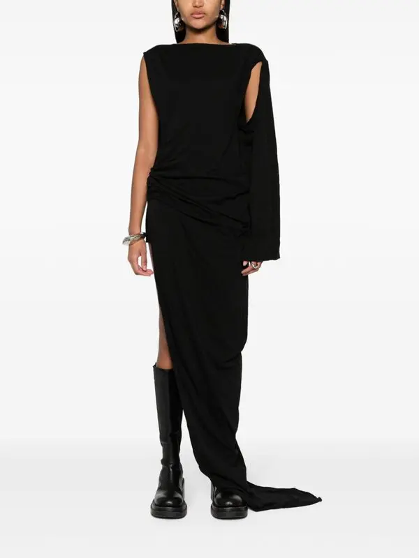 Rick Owens Edfu Gown Cotton Dress - Black