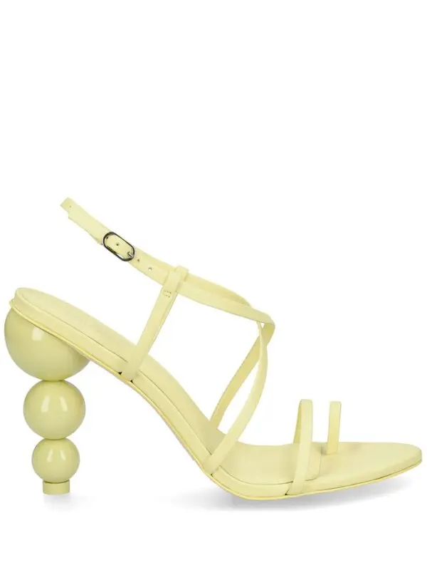 Cult Gaia Robyn 95mm Sculptural Heel Sandals - Yellow