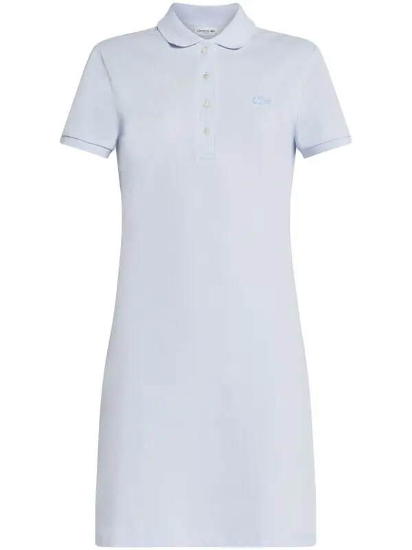 Lacoste Logo-appliqué Cotton Polo Dress - Blue