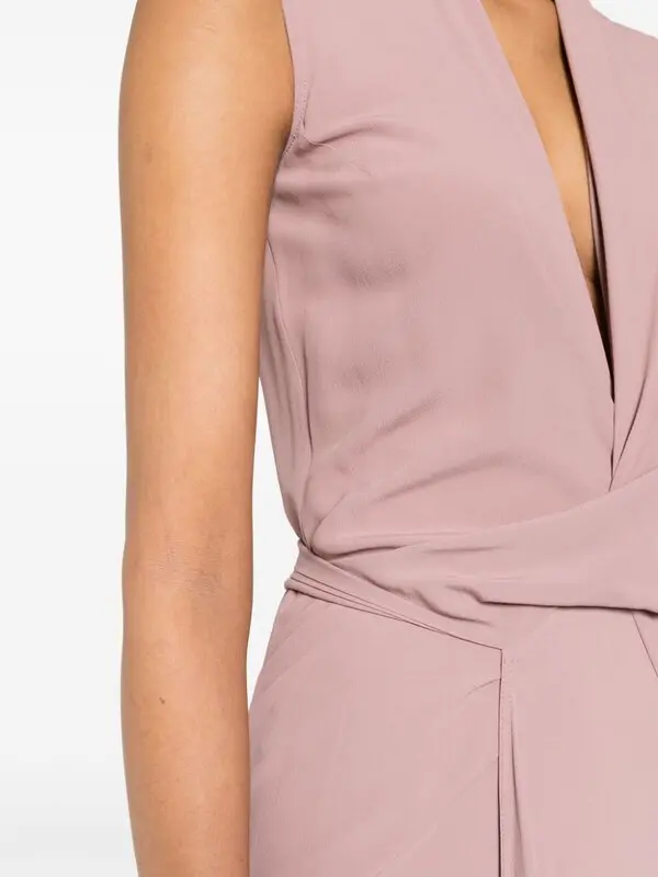 Rick Owens Crepe Wrap Maxi Dress