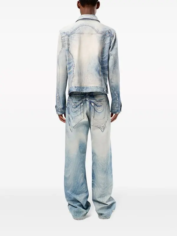 Camper Swirl-print Denim Jacket - Blue
