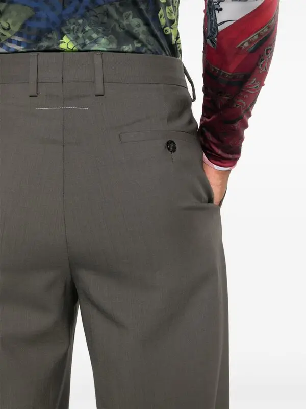 MAISON MARGIELA Pressed-crease Straight-leg Trousers - Brown