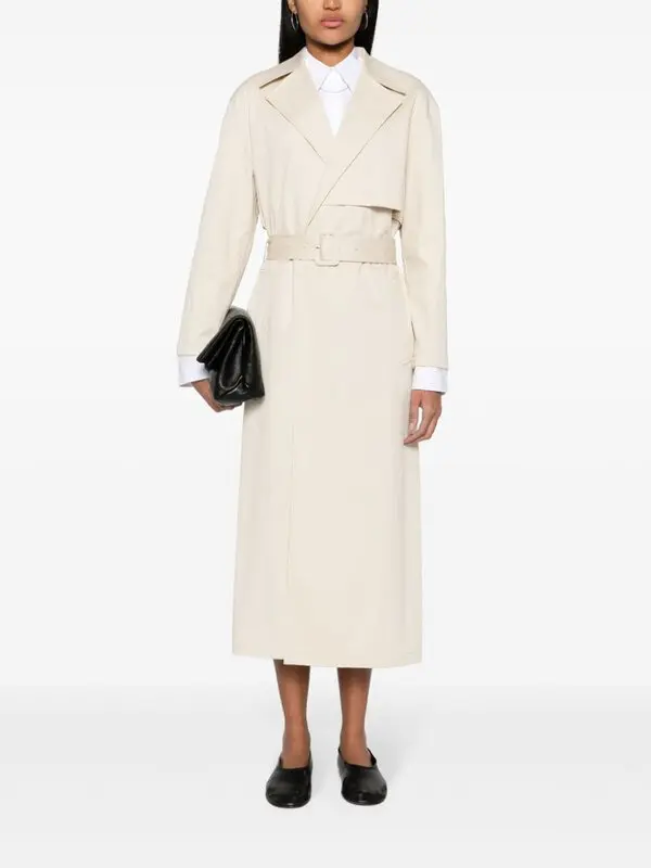 Theory Twill Belted Maxi Trench Coat
