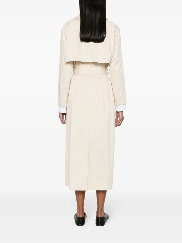 Theory Twill Belted Maxi Trench Coat