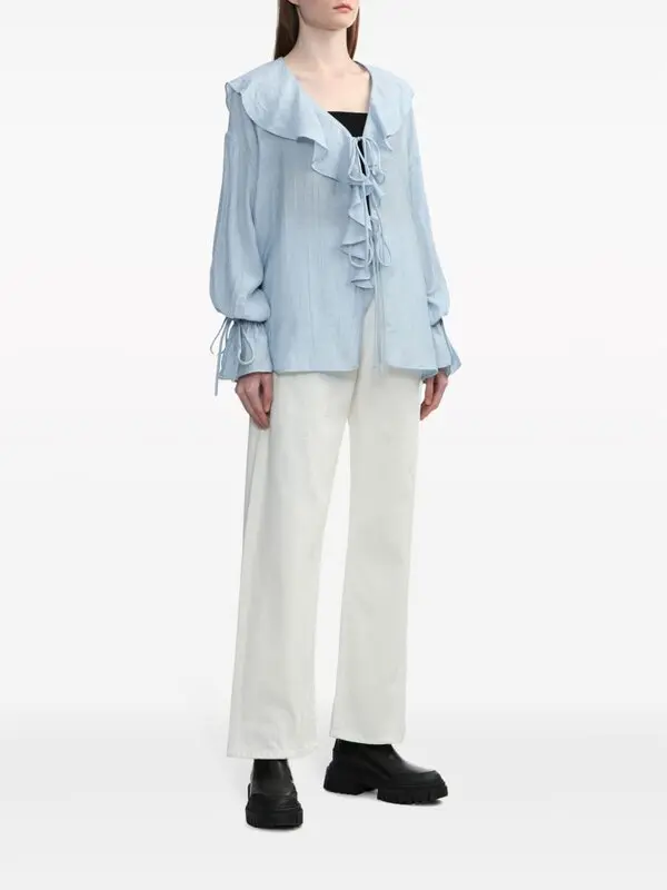 TOUT A COUP Rhinestone-embellished Straight-leg Jeans
