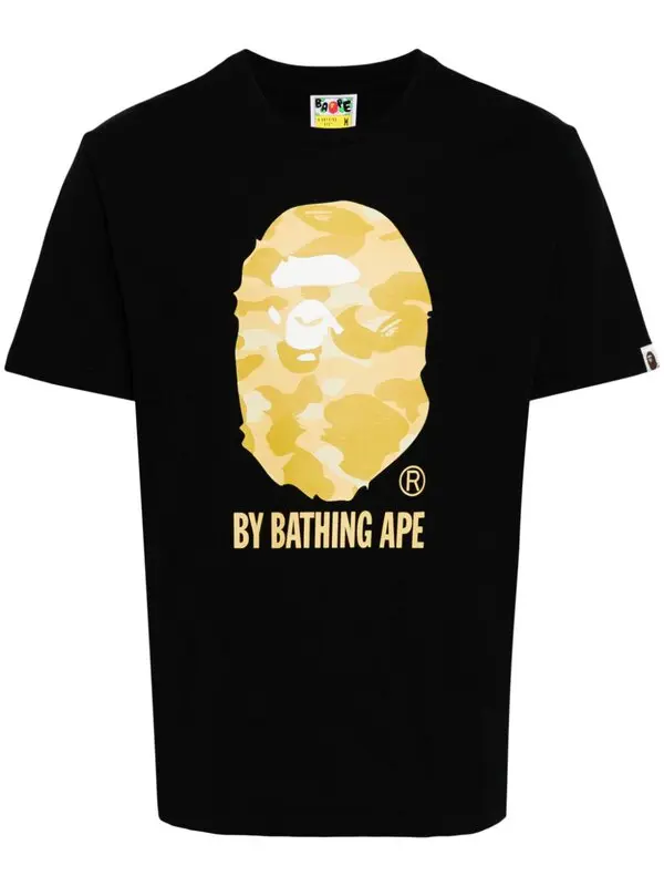 A BATHING APE Logo-print Cotton T-shirt - Black