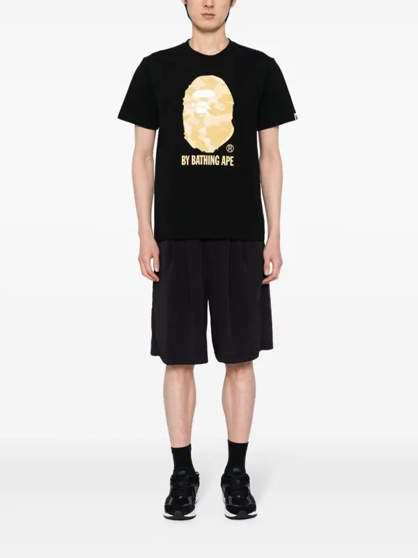 A BATHING APE Logo-print Cotton T-shirt - Black