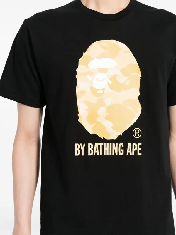 A BATHING APE Logo-print Cotton T-shirt - Black