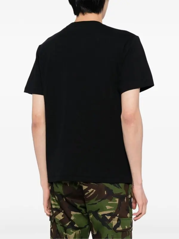 A BATHING APE Shark Print Cotton T-shirt - Black