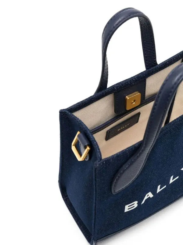 Bally Logo-print Denim Tote Bag