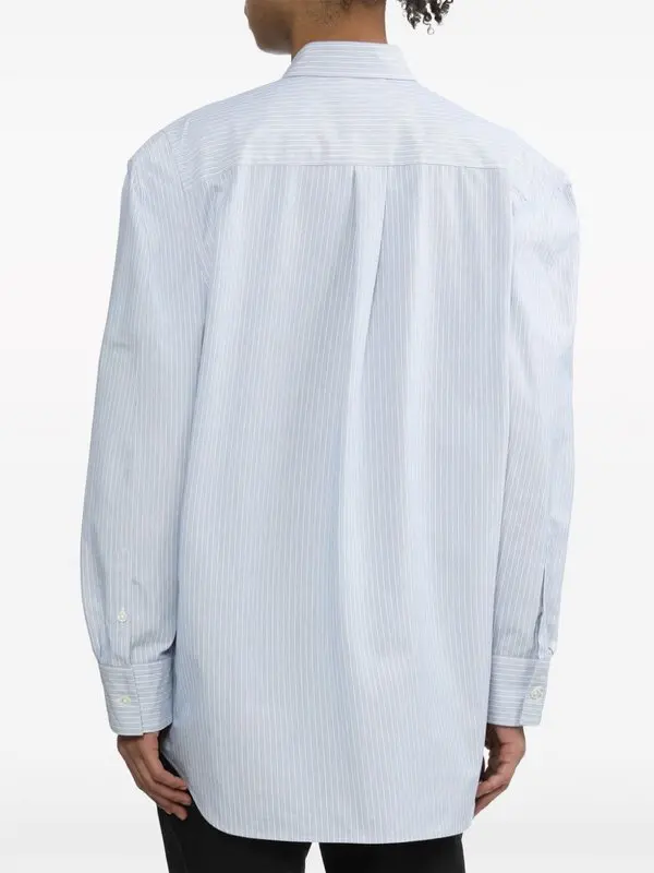 DOUBLET Robot Shoulder Striped Cotton Shirt