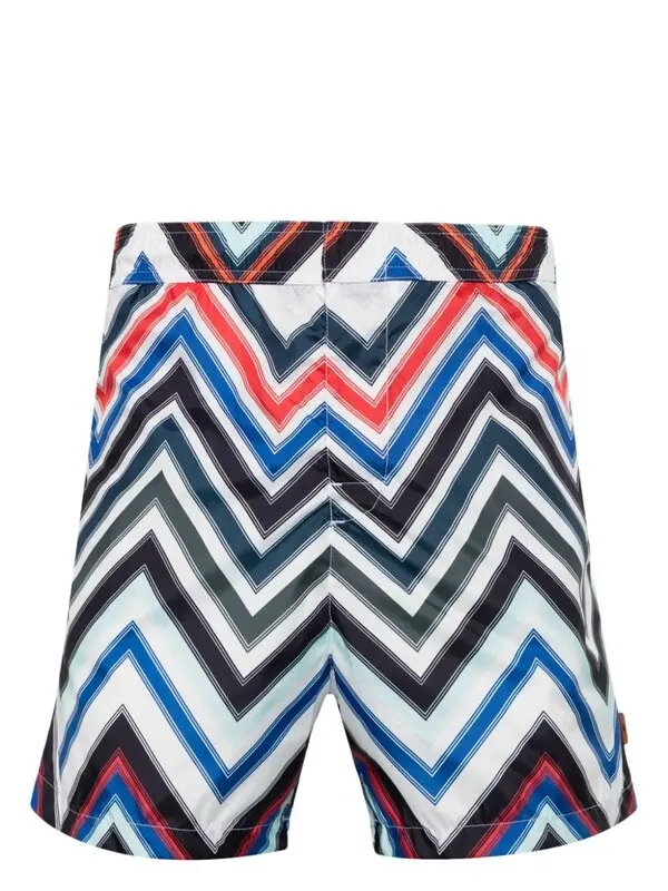 Missoni Zigzag Swim Trunks - White