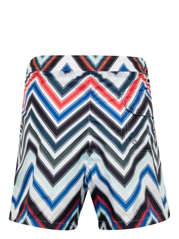 Missoni Zigzag Swim Trunks - White
