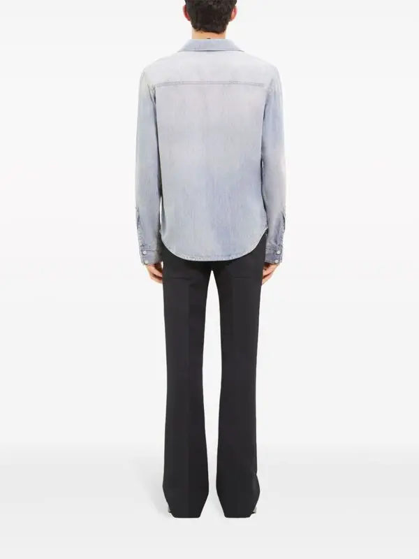 COURREGES Logo-appliqué Denim Shirt