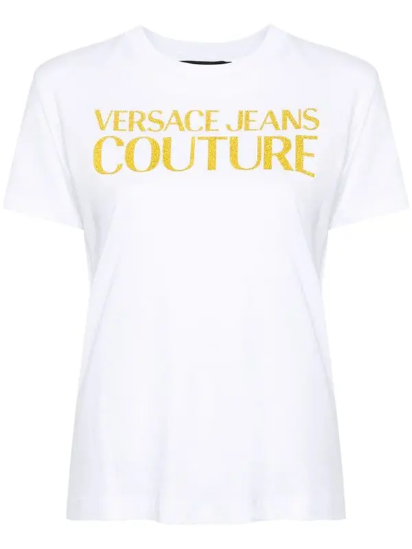 Versace Logo-print Glittered T-shirt