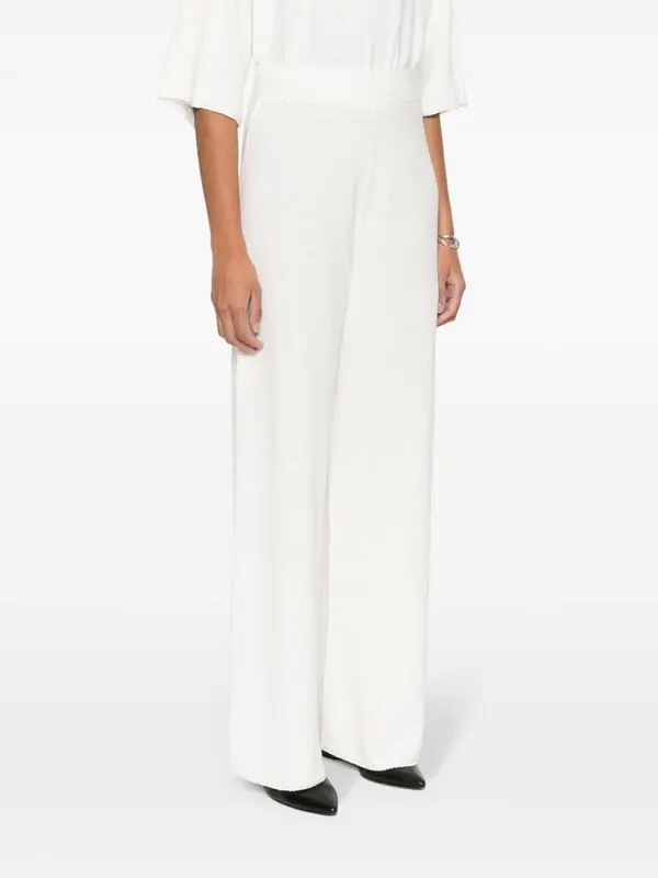 Fabiana Filippi Sequin-embellished Knit Trousers - Neutrals
