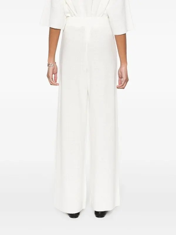 Fabiana Filippi Sequin-embellished Knit Trousers - Neutrals