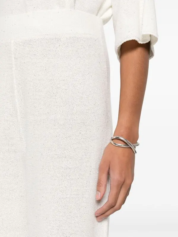 Fabiana Filippi Sequin-embellished Knit Trousers - Neutrals