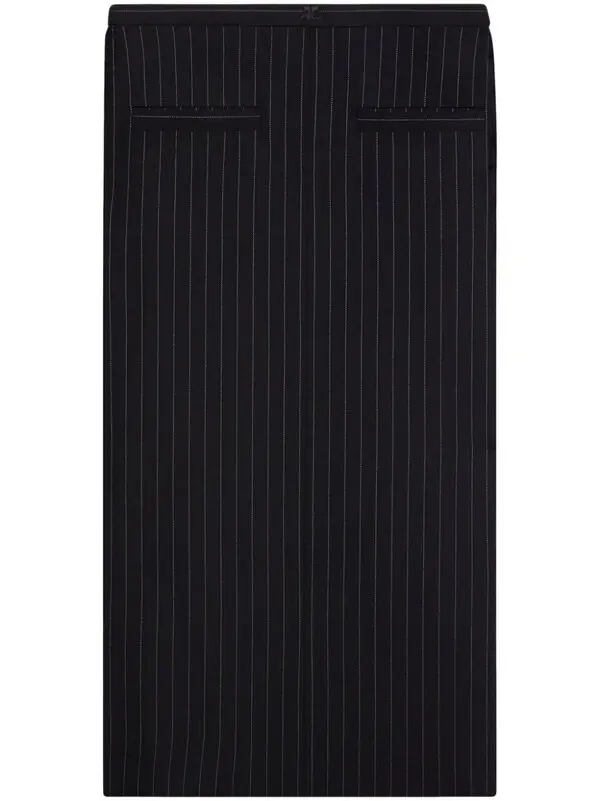 COURREGES Heritage Pinstripe Long Skirt