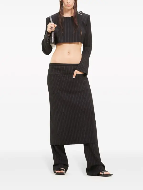 COURREGES Heritage Pinstripe Long Skirt