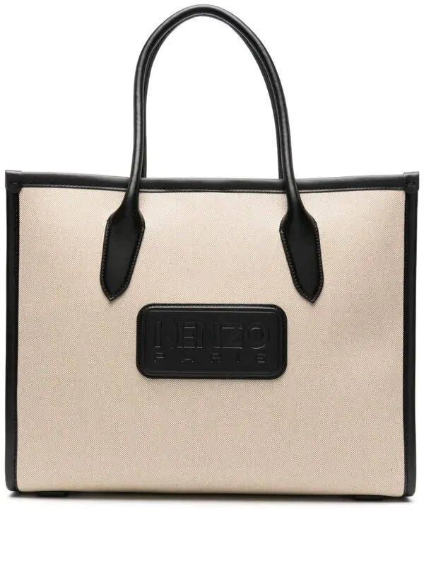 Kenzo 18 Canvas Tote Bag - Neutrals