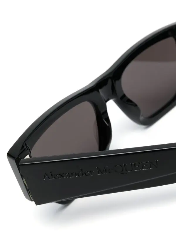 Alexander McQueen Engraved-logo Arm Sunglasses