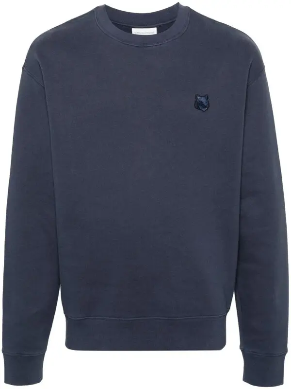 Maison Kitsuné Bold Fox Head Cotton Sweatshirt - Blue