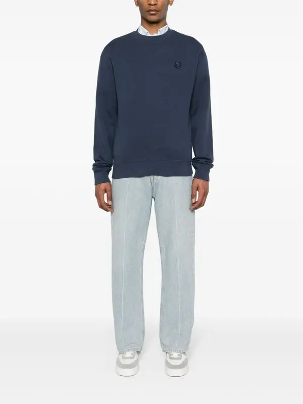 Maison Kitsuné Bold Fox Head Cotton Sweatshirt - Blue