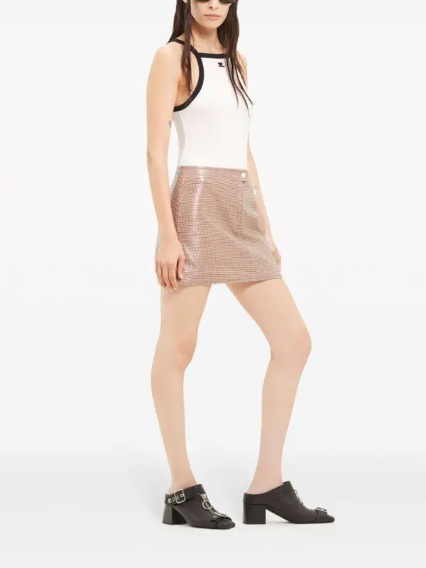 COURREGES Re-edition Checked Miniskirt