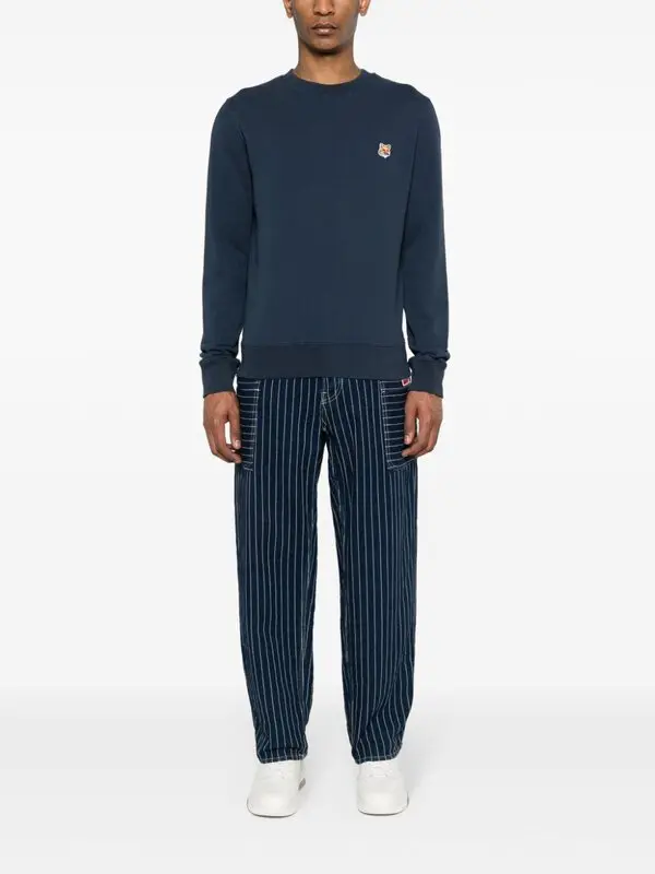 Maison Kitsuné Bold Fox Head Cotton Sweatshirt - Blue