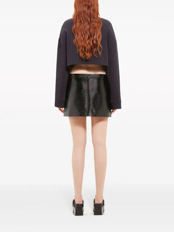 COURREGES Buckle-strap Crinkled Miniskirt
