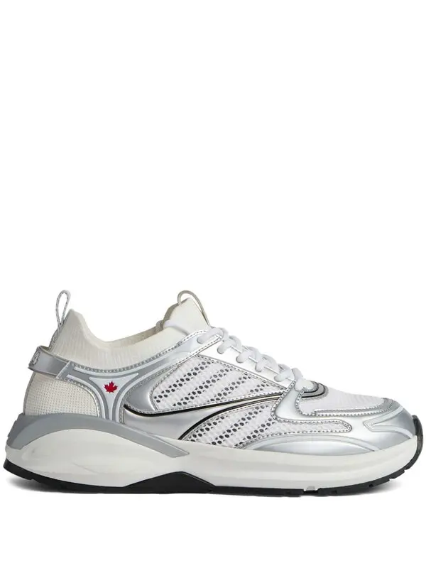 Dsquared2 Panel-detailed Mesh Sneakers - White