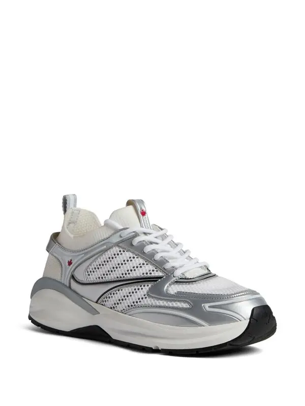 Dsquared2 Panel-detailed Mesh Sneakers - White