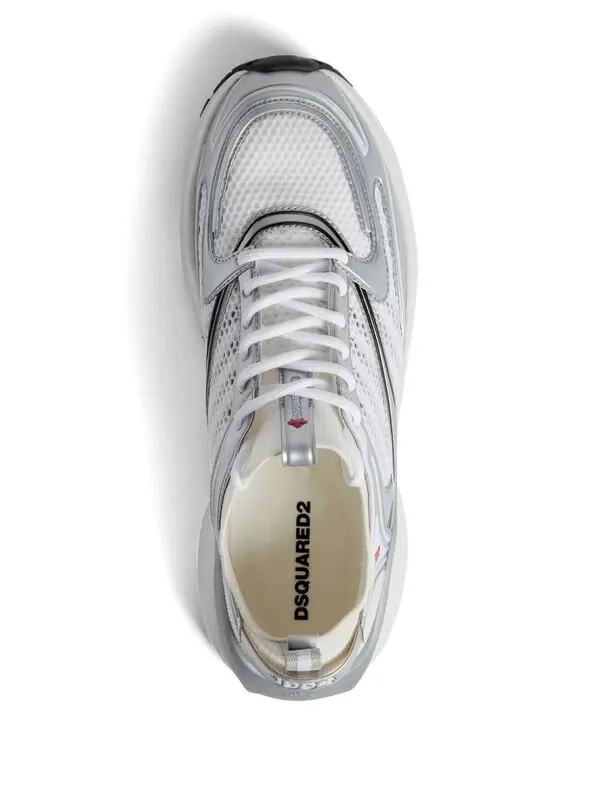 Dsquared2 Panel-detailed Mesh Sneakers - White