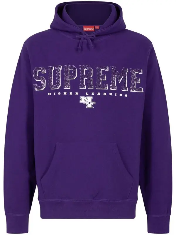 Supreme Gems Crystal-embellished Hoodie - Purple