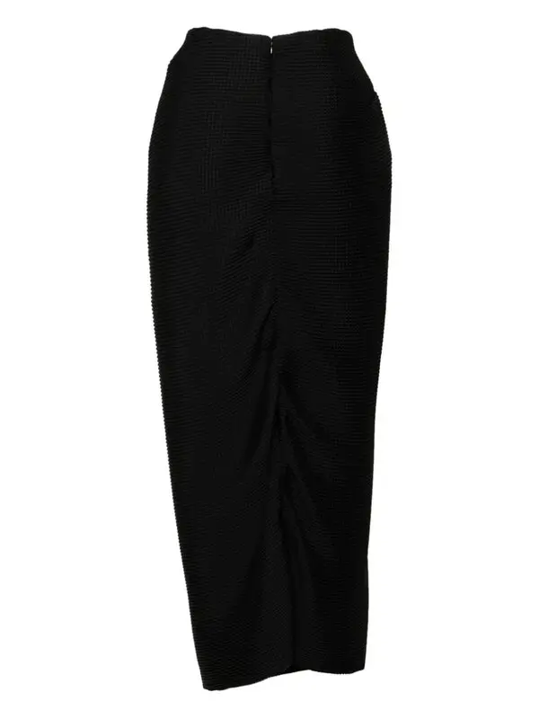 DEL CORE Textured Pencil Midi Skirt