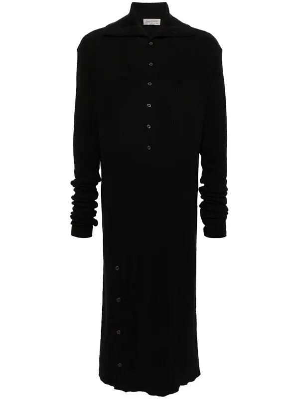 Yohji Yamamoto Ribbed-knit Cotton Jumper - Black