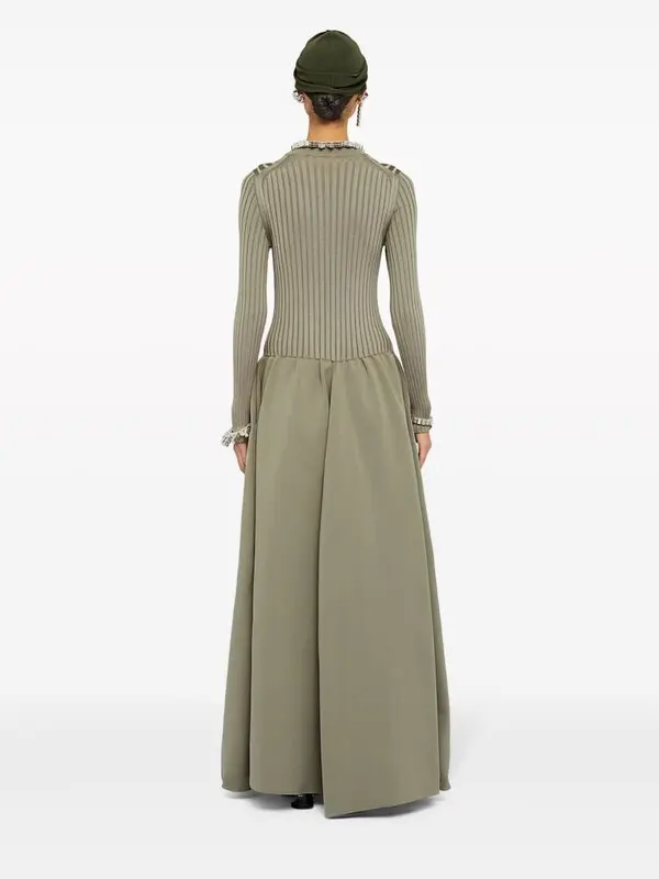 JIL SANDER Ribbed-knit Flared Dress
