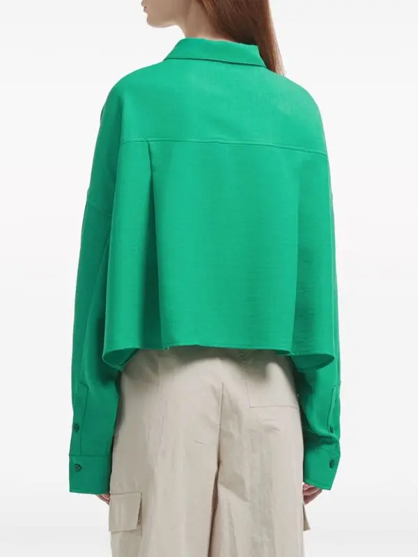 Izzue Logo-plaque Cropped Shirt