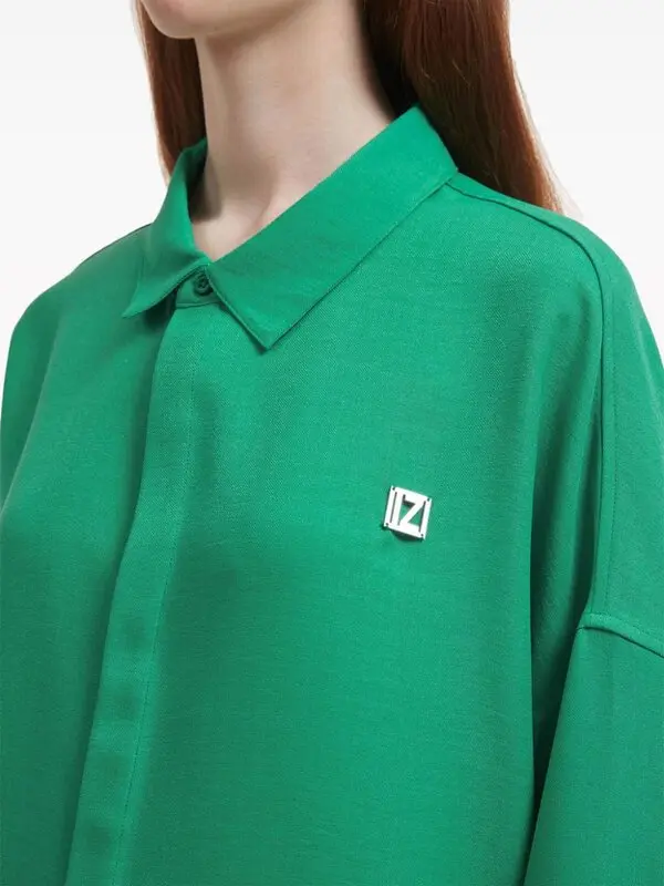 Izzue Logo-plaque Cropped Shirt