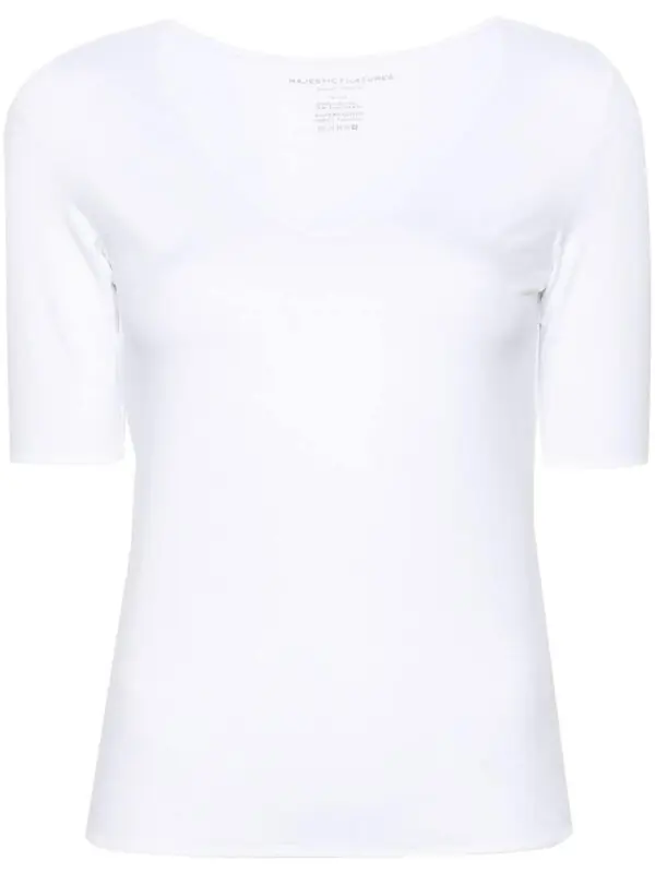 Majestic Filatures V-neck T-shirt - White
