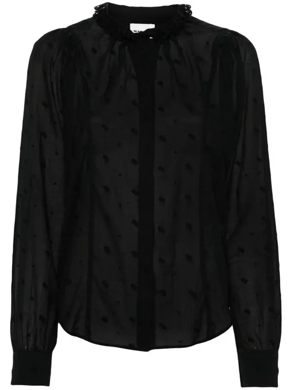 MARANT ETOILE Terzali Floral-embroidered Blouse