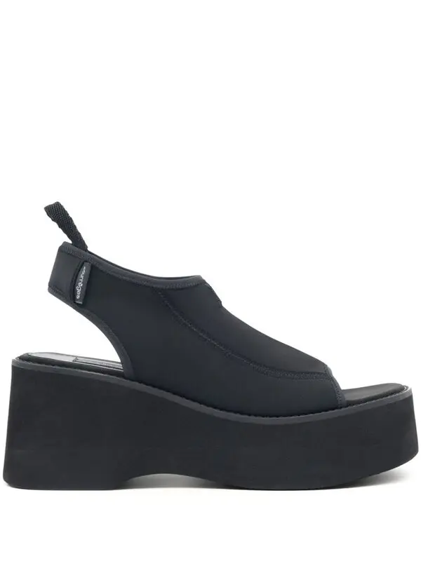 COURREGES 90mm Scuba Wave Platform Sandals