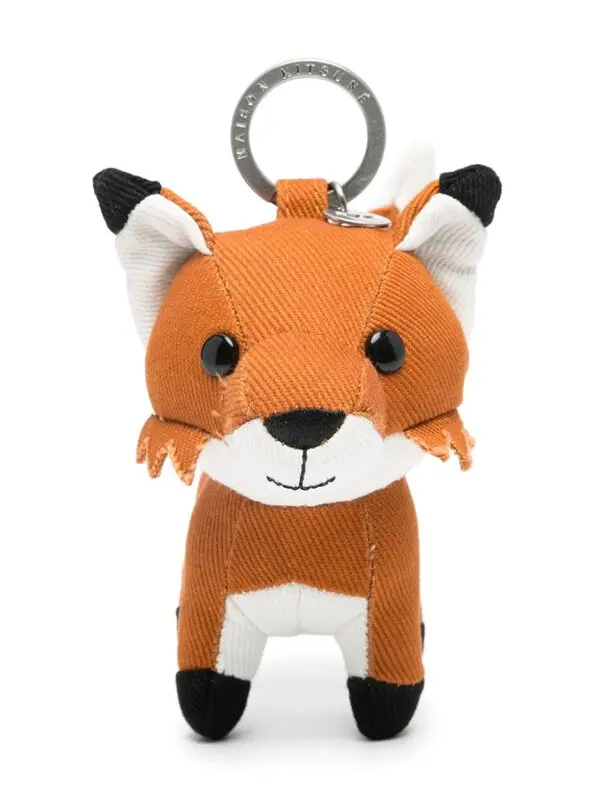 Maison Kitsuné Fox-motif Cotton Keyring - Brown