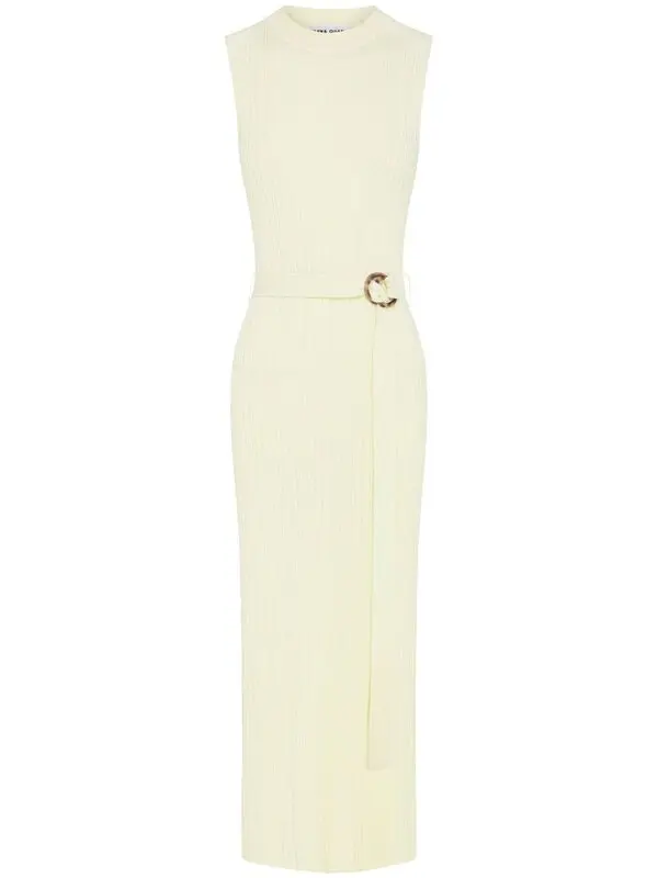 Anna Quan Gwen Knitted Midi Dress - Neutrals | Editorialist