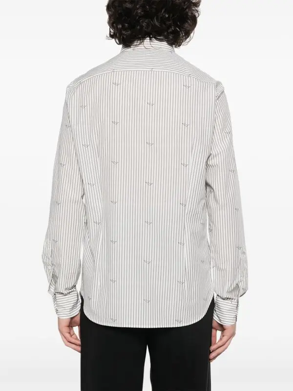 Emporio Armani Logo-print Striped Shirt