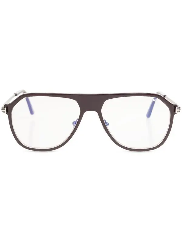 TOM FORD Pilot-frame Glasses - Brown