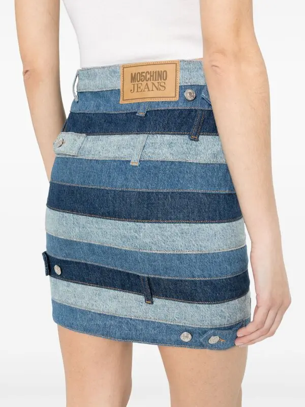Moschino Panelled Denim Mini Skirt