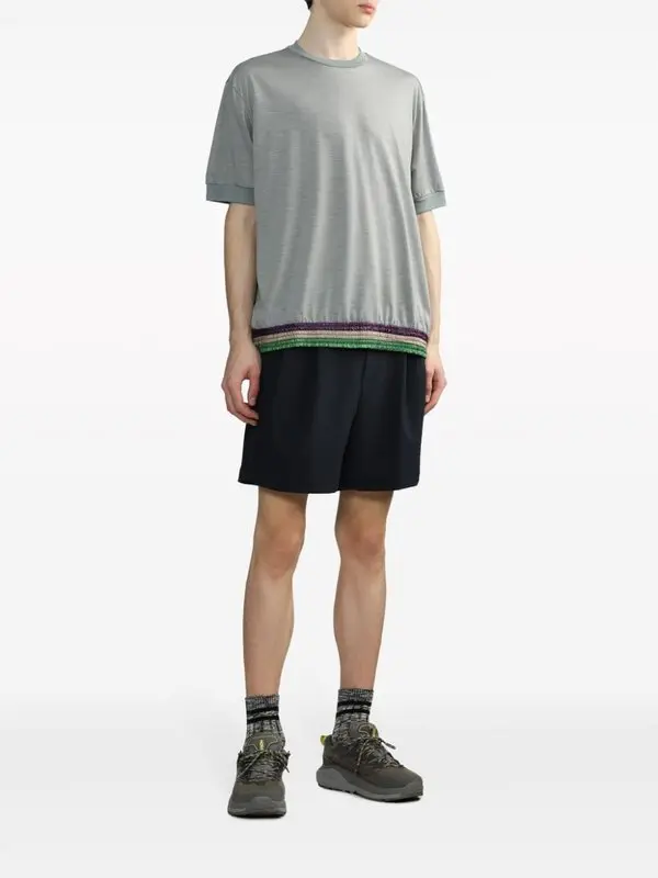 Kolor Striped-trim Knit Top