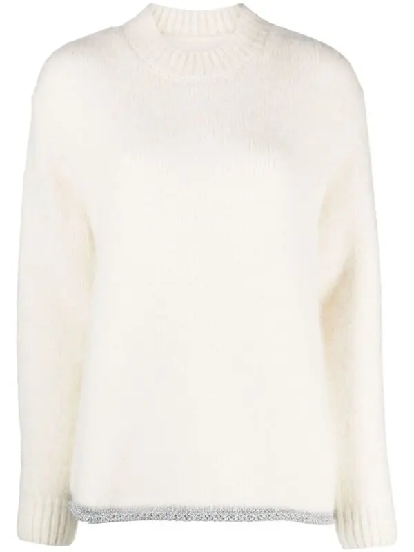 Jacquemus Logo-intarsia Jumper - White